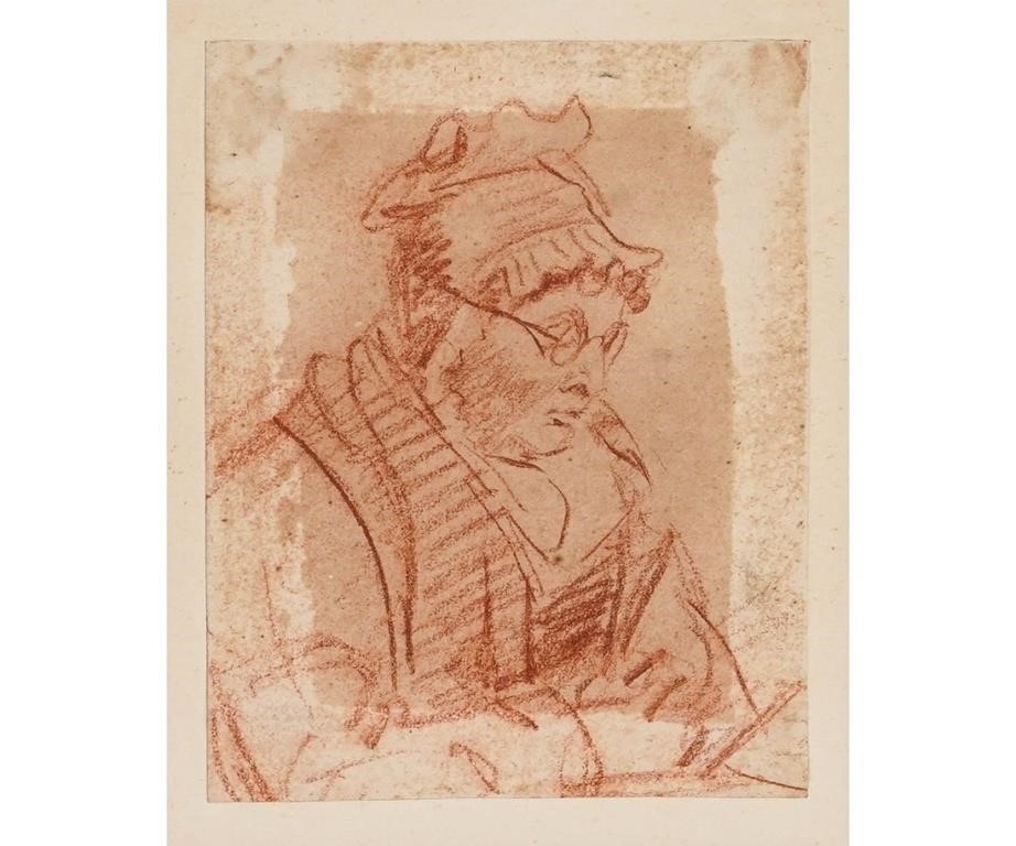 William Henry Hunt | WILLIAM HENRY HUNT RED CHALK PORTRAIT | MutualArt