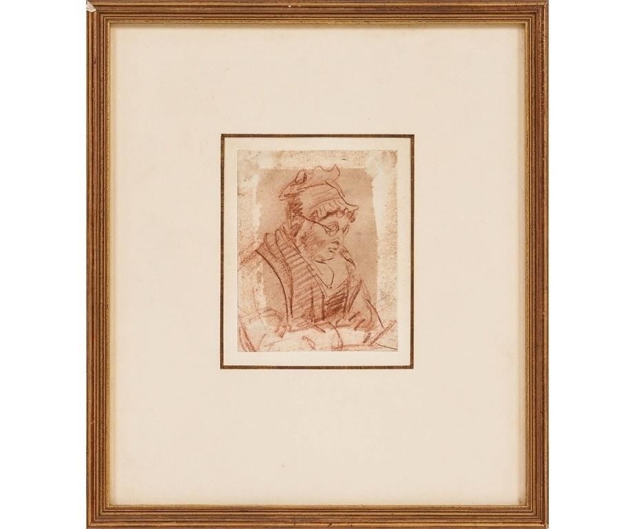 William Henry Hunt | WILLIAM HENRY HUNT RED CHALK PORTRAIT | MutualArt