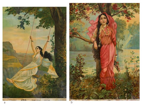 Raja Ravi Varma | Radha in the Moonlight (1890) | MutualArt