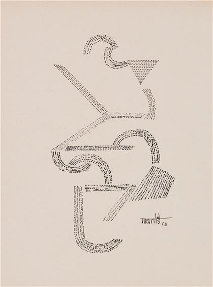 Vasudeo S. Gaitonde | Blue Abstract (1965) | MutualArt