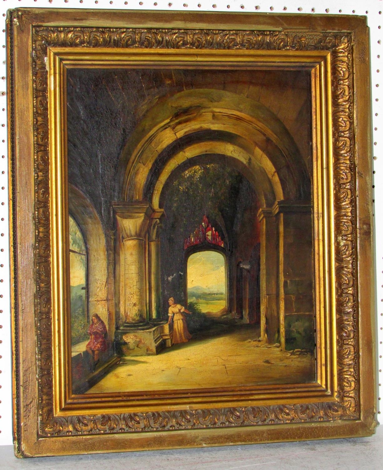 François Marius Granet | Monks Before A Church (1812 - 1819) | MutualArt