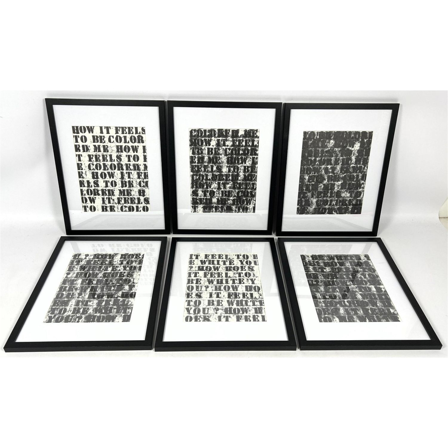 Glenn Ligon | Glenn Ligon set of 6 lithograph prints untitled. Unmarked ...