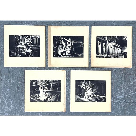 Boris Artzybasheff | 5pcs Boris Artzybasheff Woodblock Prints | MutualArt