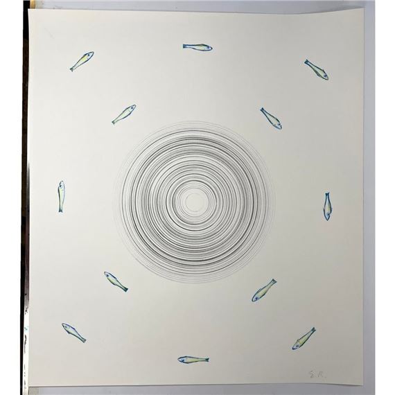 Ed Ruscha | Fish around whirlpool | MutualArt