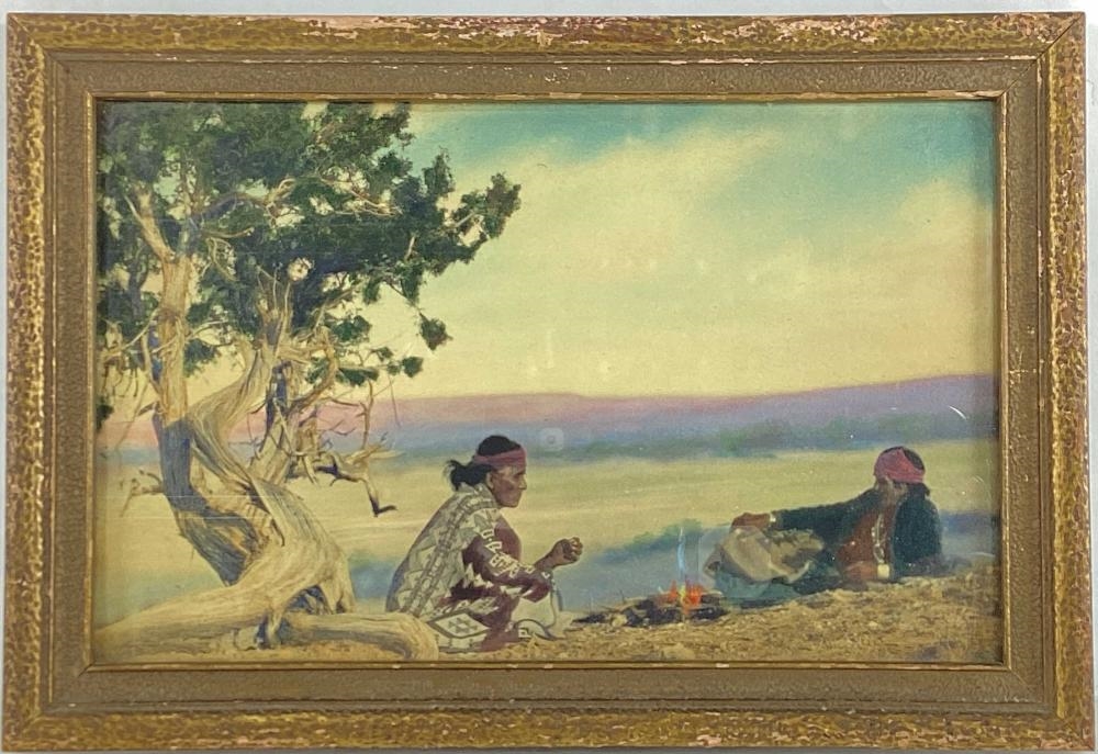 Joseph Roy Willis | Framed Navajo ' Story Tellers' Art Print | MutualArt