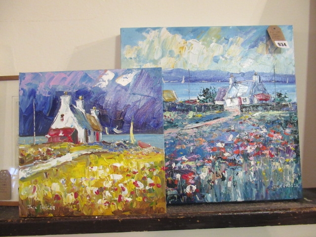 Jack Fraser | TWO JACK FRAZER ACRYLIC PAINTINGS | MutualArt