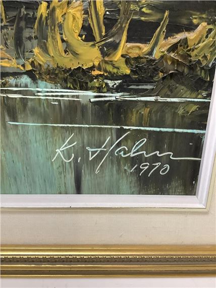 Kurt Hahn | Kurt Hahn Canadian Mountains Oil On Board (1615) | MutualArt