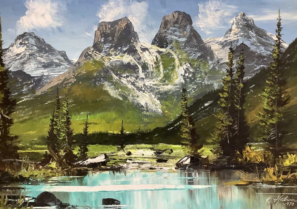 Kurt Hahn | Kurt Hahn Canadian Mountains Oil On Board (1615) | MutualArt