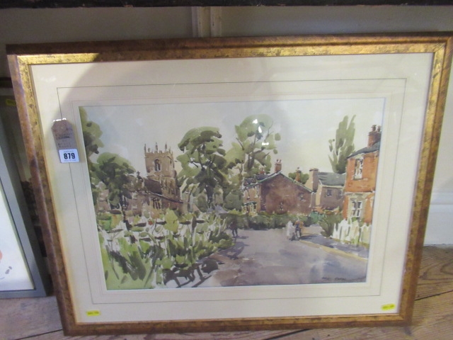 Angus Bernard Rands | WATERCOLOUR STREET SCENE BY ANGUS RANDS | MutualArt