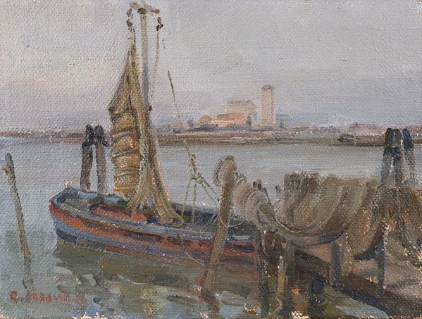 Rinaldo Caressa | DIPINTO LAGUNA DI RINALDO CARESSA (1976) | MutualArt