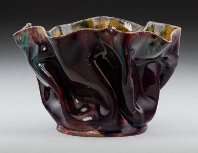 George Ohr | George Ohr Glazed Earthenware Vase | MutualArt