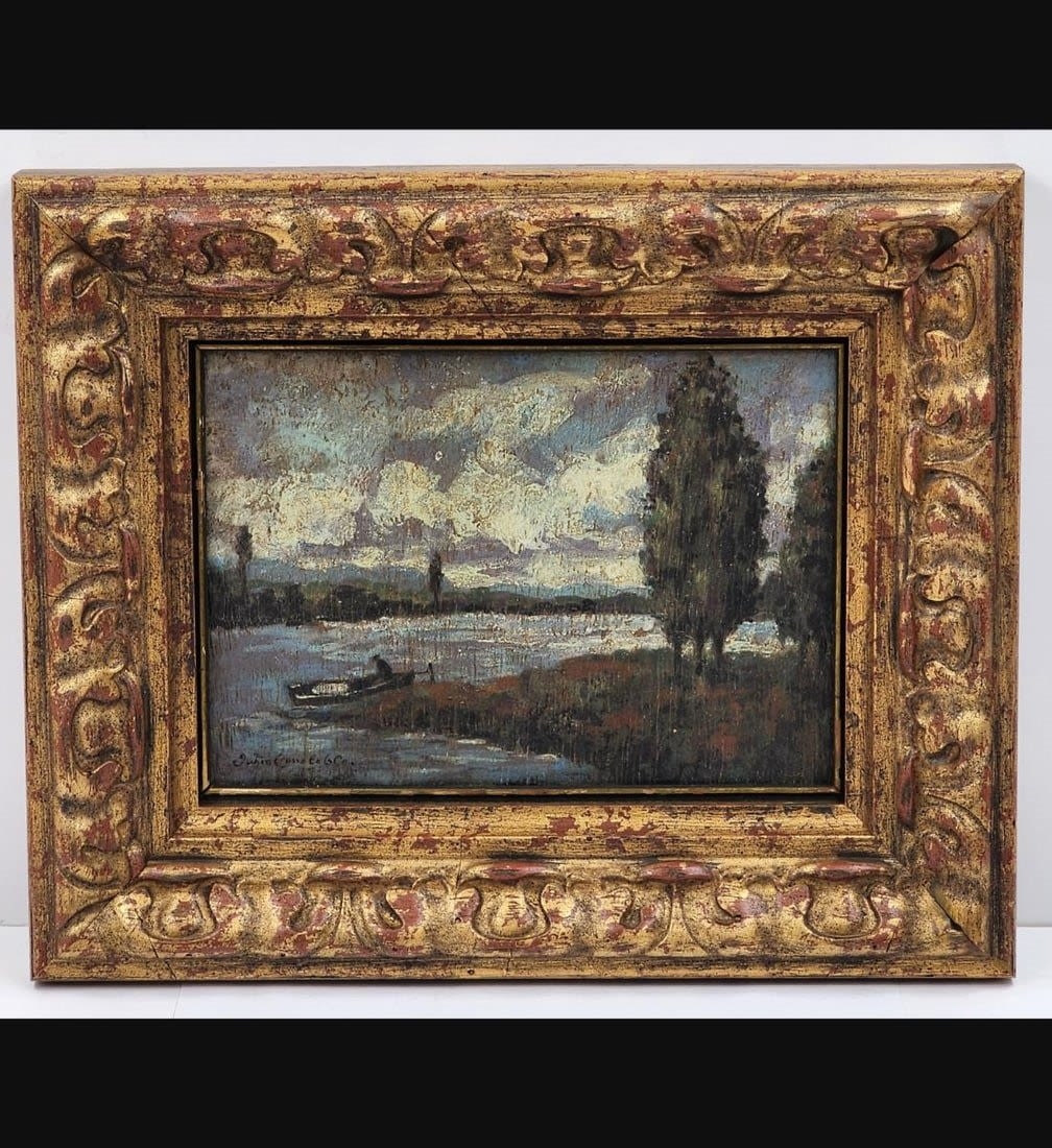 John Constable | A woman by a cottage in a rural landscape | MutualArt