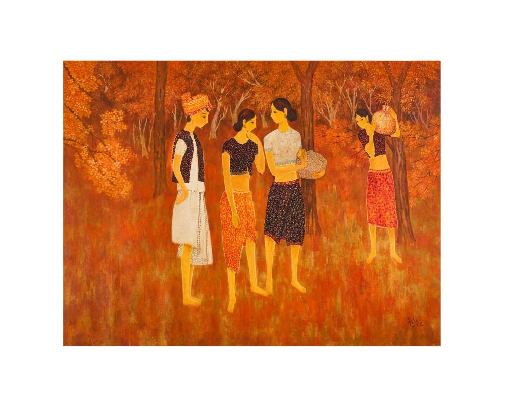 N.S. Bendre | VILLAGE SCENE | MutualArt