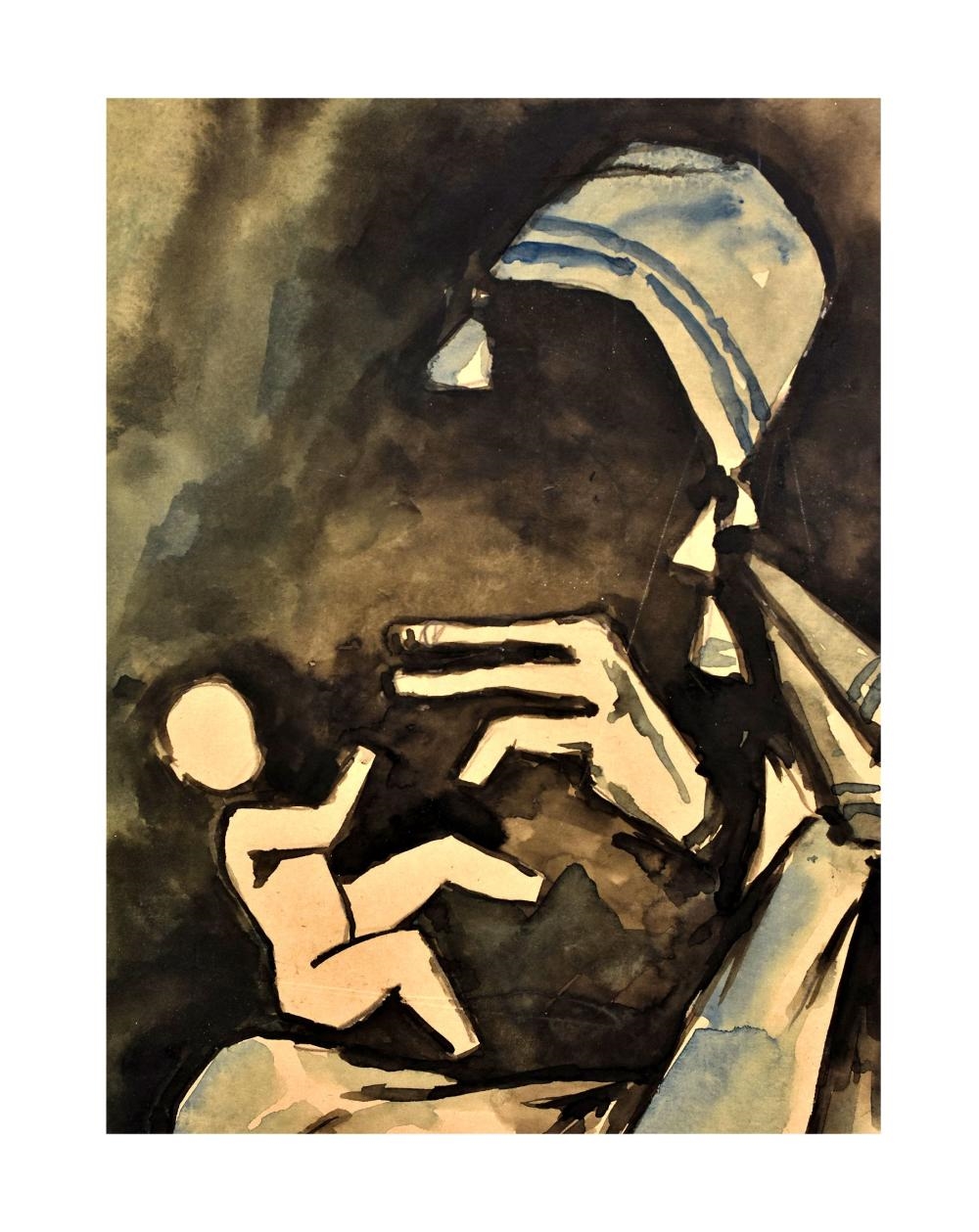 Maqbool Fida Husain | MOTHER TERESA SERIES (1947) | MutualArt