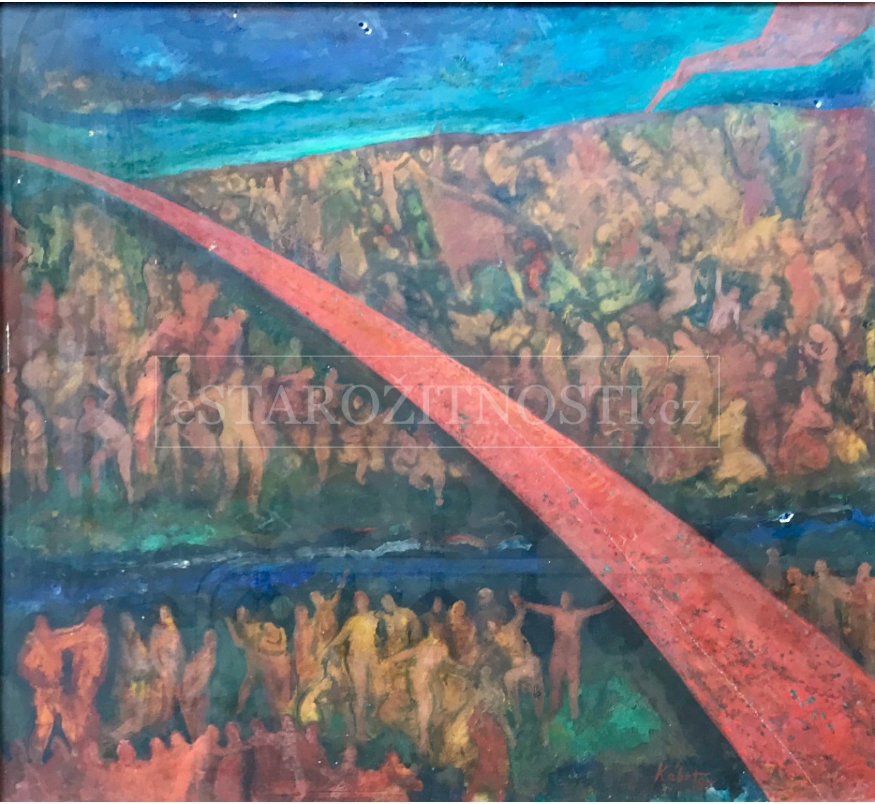 Jaroslav Kábrt | Diagonální hyperbola červené | MutualArt