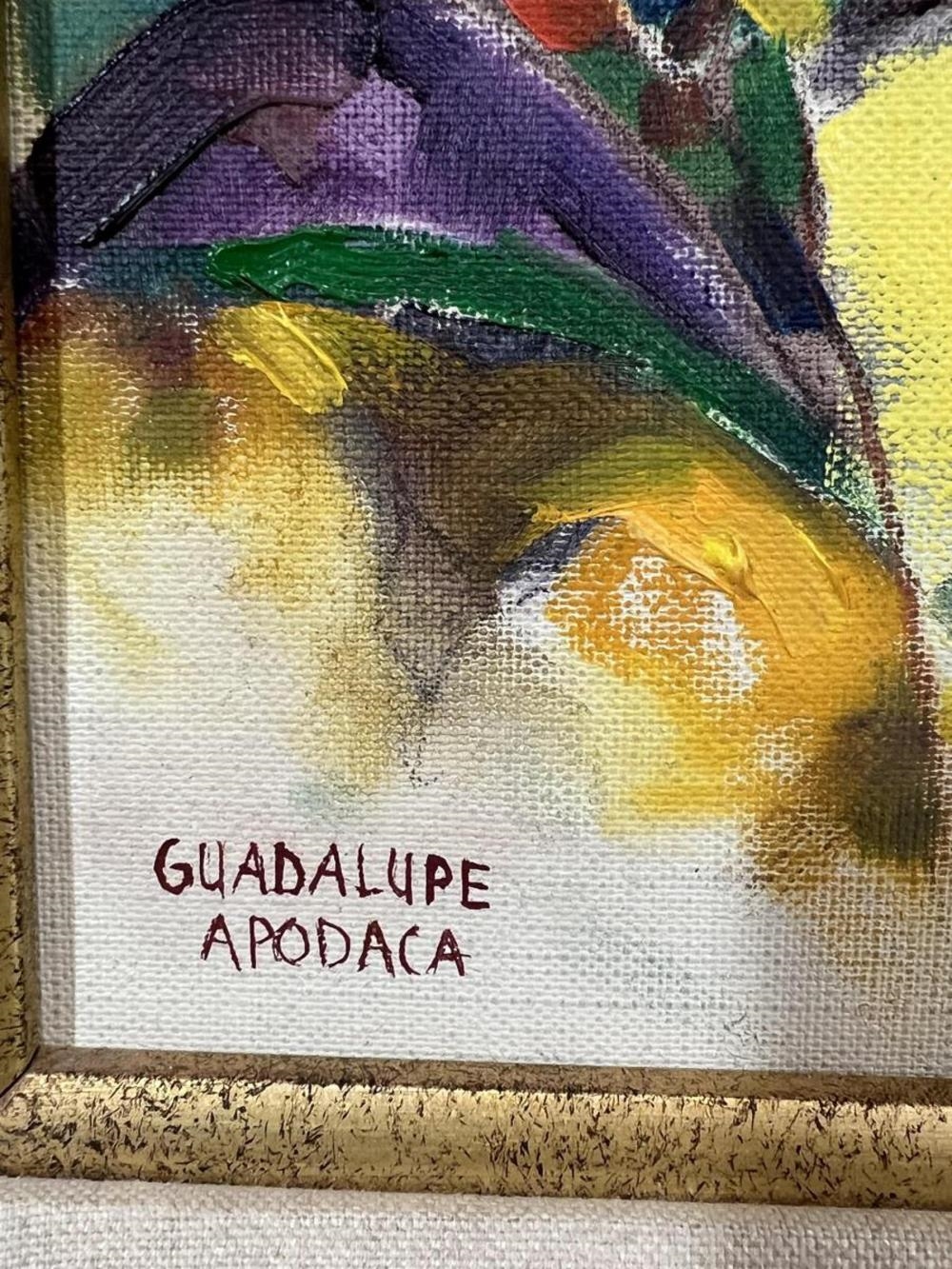 Guadalupe Apodaca | A Guadalupe Apodaca Native American Oil On Canvas ...
