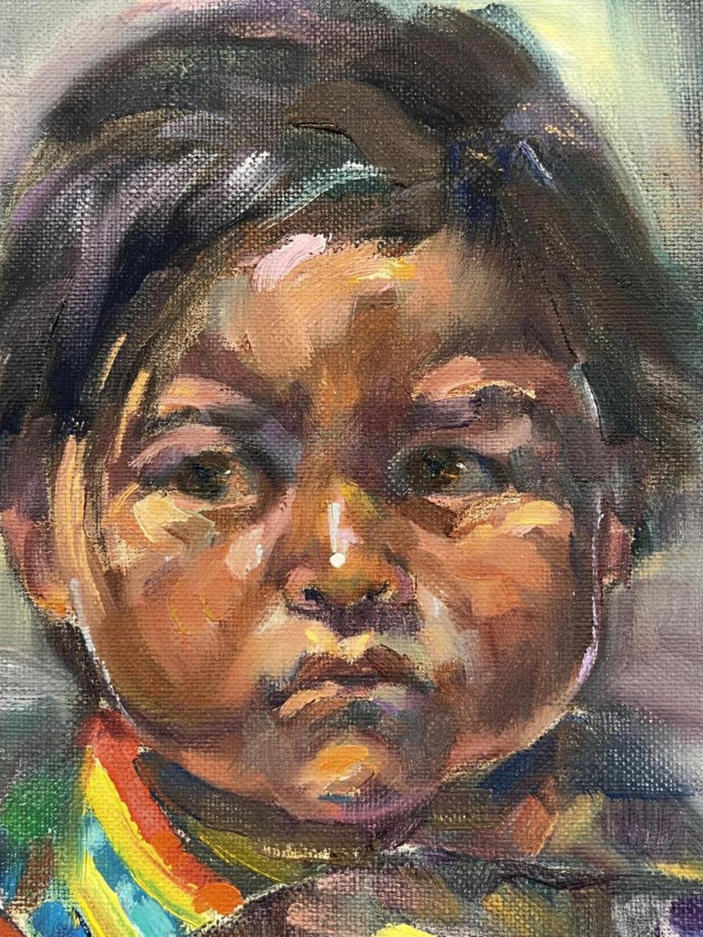 Guadalupe Apodaca | A Guadalupe Apodaca Native American Oil On Canvas ...