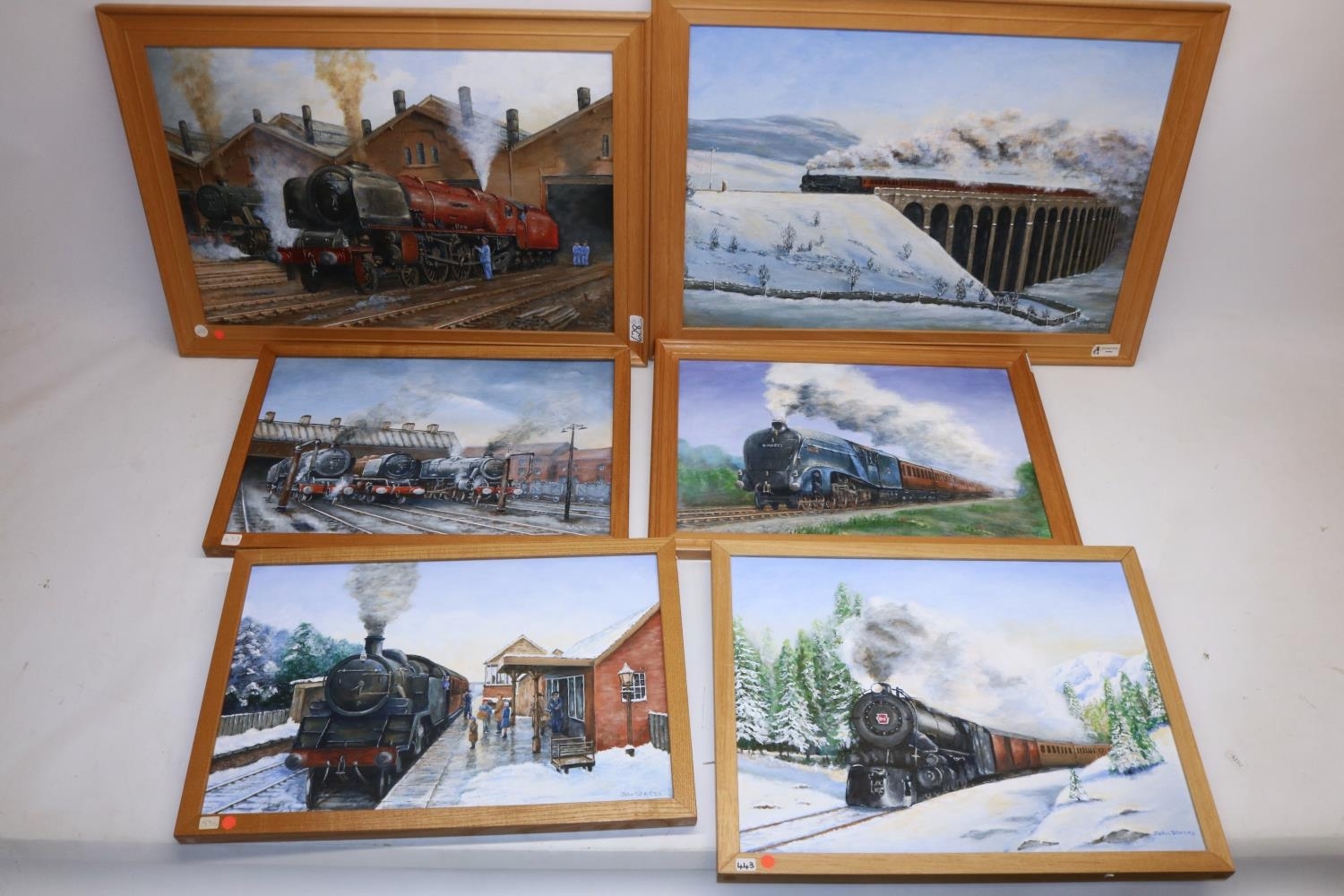 John Stacey | six portraits of steam engines (20th Century) | MutualArt