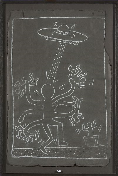 Keith Haring | Octopus Alien with Ufo (2018) | MutualArt
