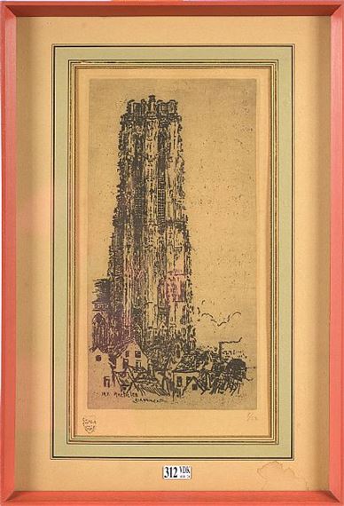 Rik Wouters | Vue de la cathédrale Saint-Rombaut de Malines | MutualArt