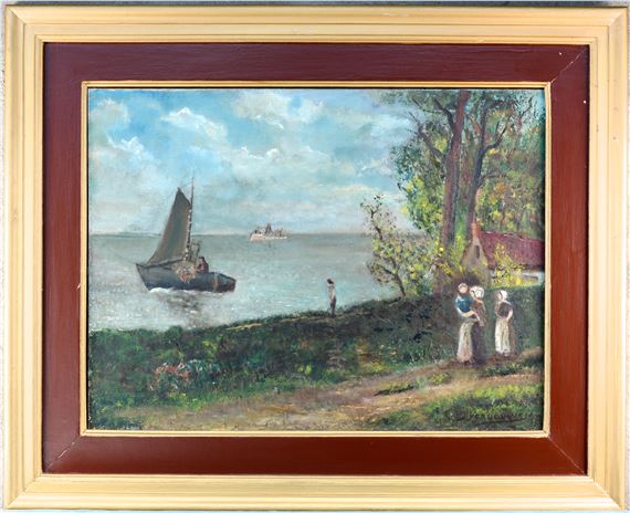 Jos Vergauwen | Schepen aan de kust | MutualArt