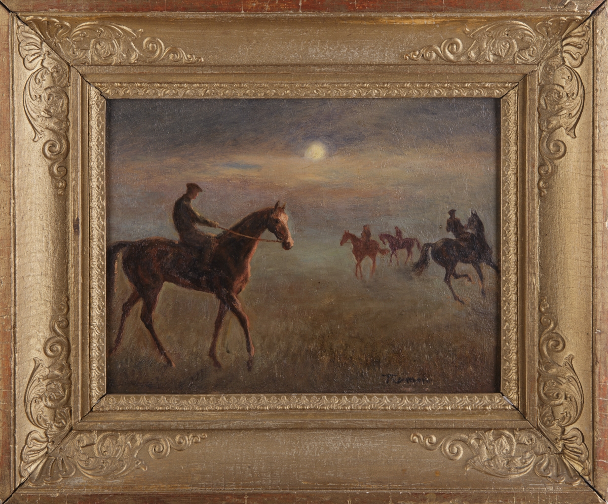 Peter Trumm | Vier Reiter bei Sonnenuntergang | MutualArt