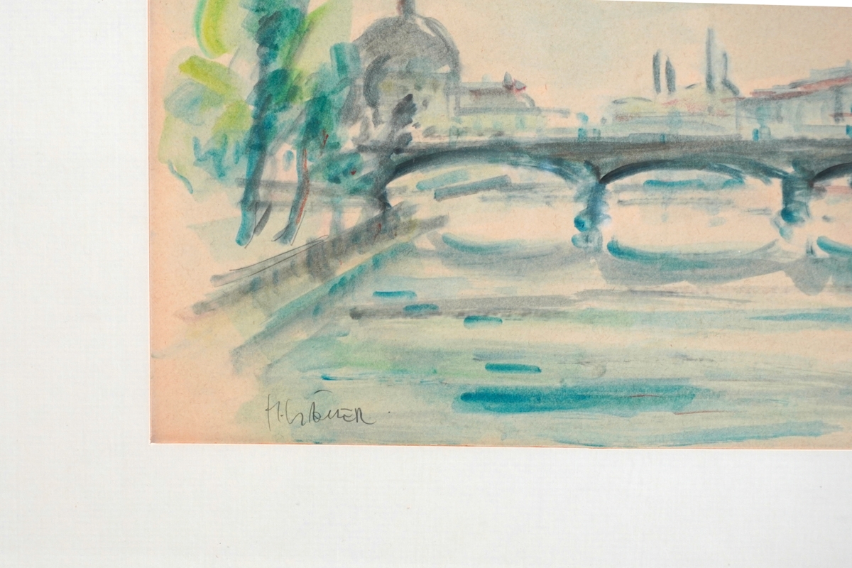Heinz Maria Lauer | Paris: Blick von der Pont St. Michel auf die Pont ...