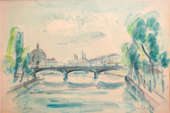 Heinz Maria Lauer | Paris: Blick von der Pont St. Michel auf die Pont ...