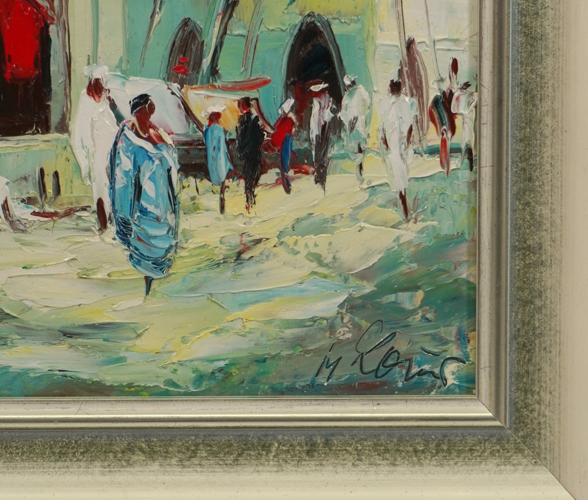 Heinz Maria Lauer | Gebetsklause in Marrakesch mit Markt | MutualArt