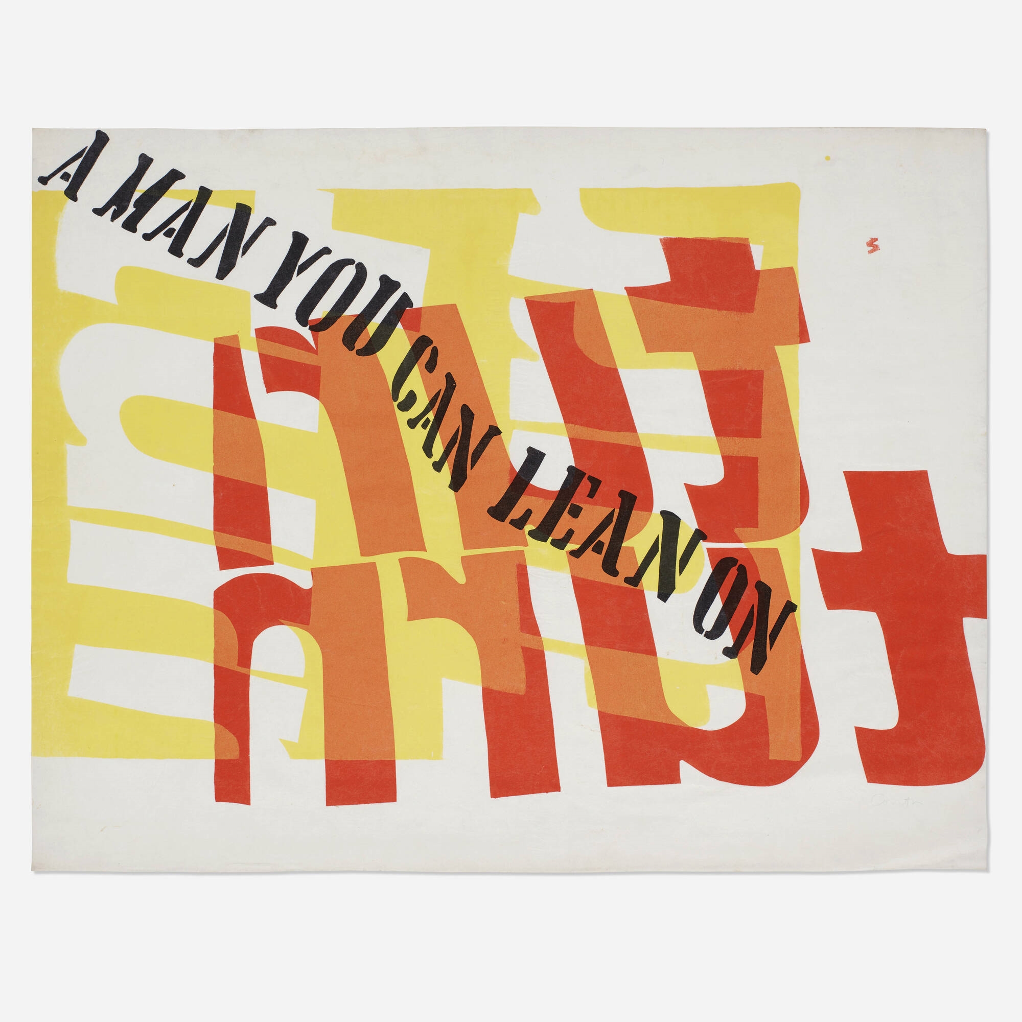 Corita Kent | a man you can lean on (1966) | MutualArt