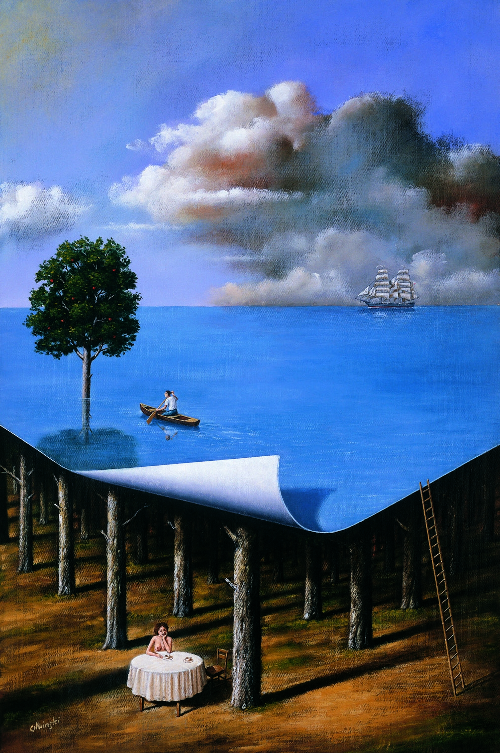 Rafal Olbinski | Suspended Promises | MutualArt