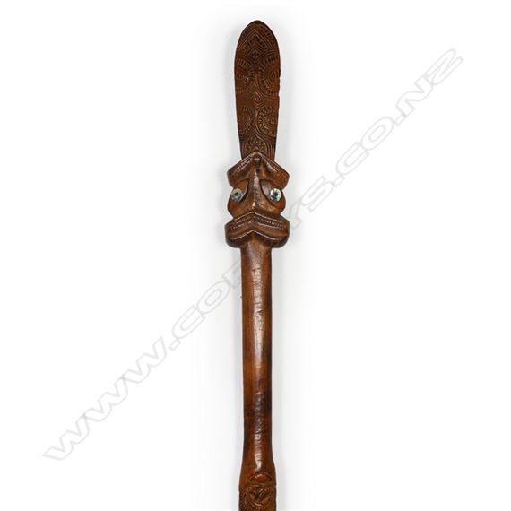 Henry Lloyd | Māori carved taiaha | MutualArt