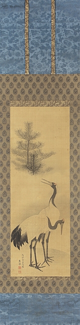 Maruyama Okyo | Pine and crane (1785) | MutualArt