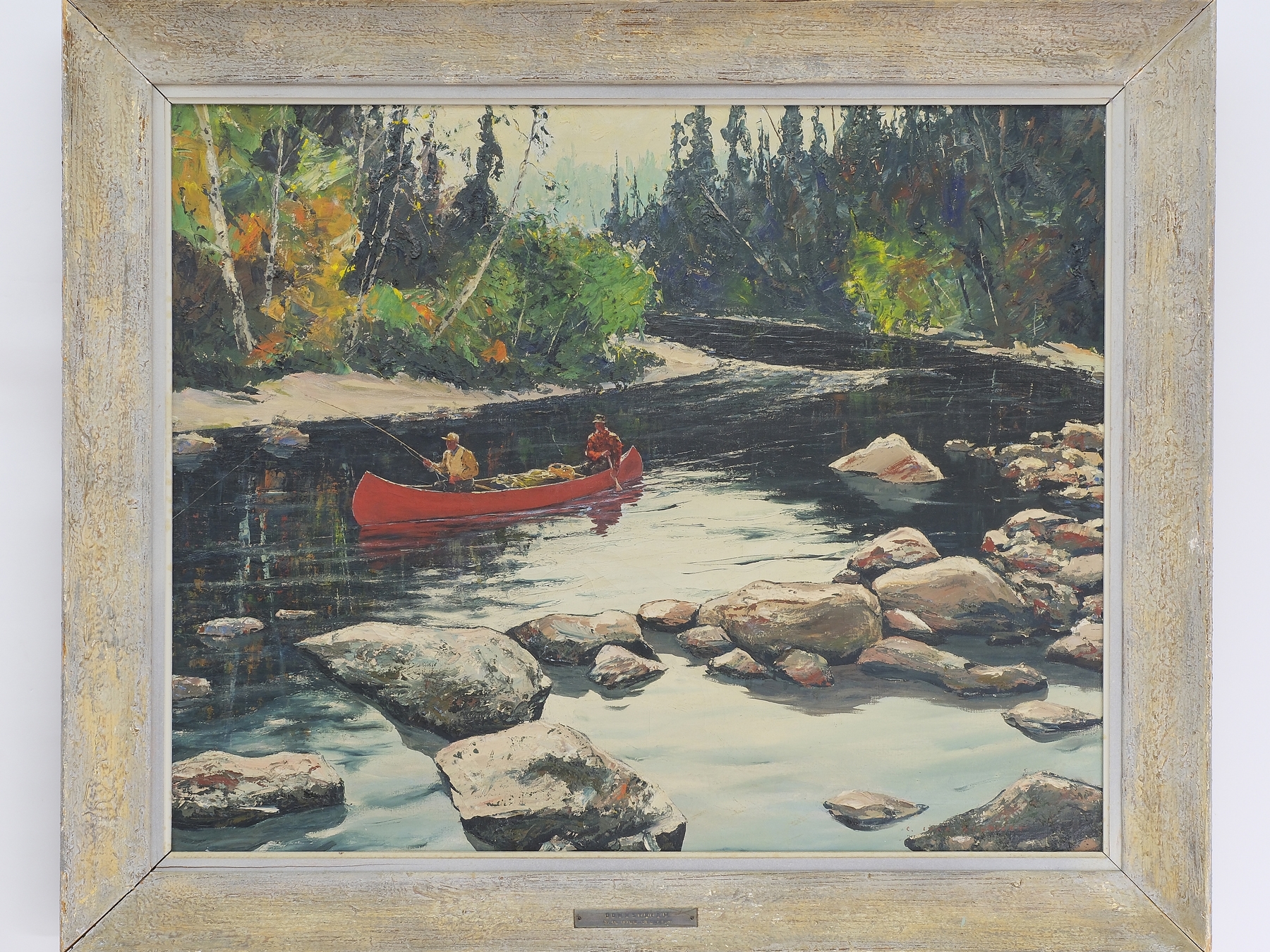 Carl Ivar Gilbert | Fly fisherman in canoe | MutualArt