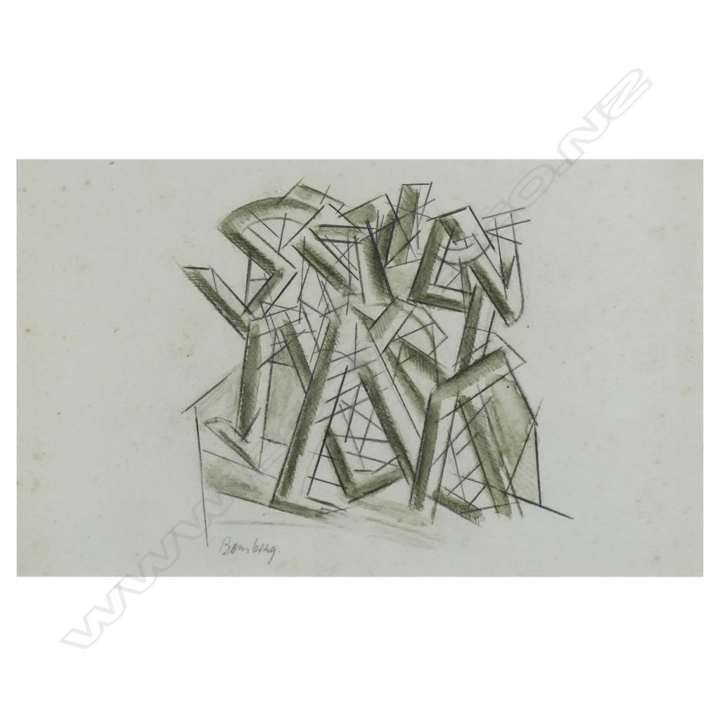 David Bomberg | Self portrait with pipe | MutualArt