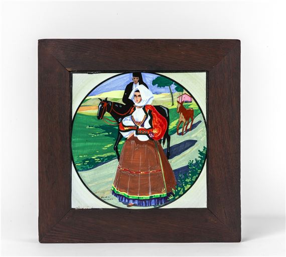 Edina Altara | Una piastrella in ceramica decorata a mano | MutualArt