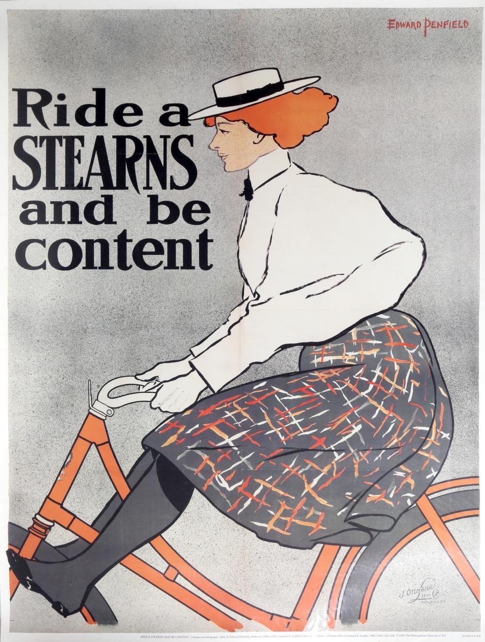 Edward Penfield | RIDE A STEARNS AND BE CONTENT - METROPOLITAN MUSEUM ...