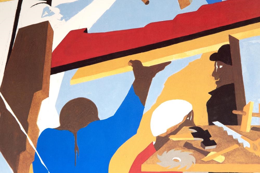Jacob Lawrence | THE BUILDERS (1985) | MutualArt