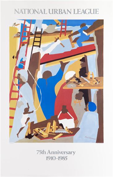 Jacob Lawrence | THE BUILDERS (1985) | MutualArt