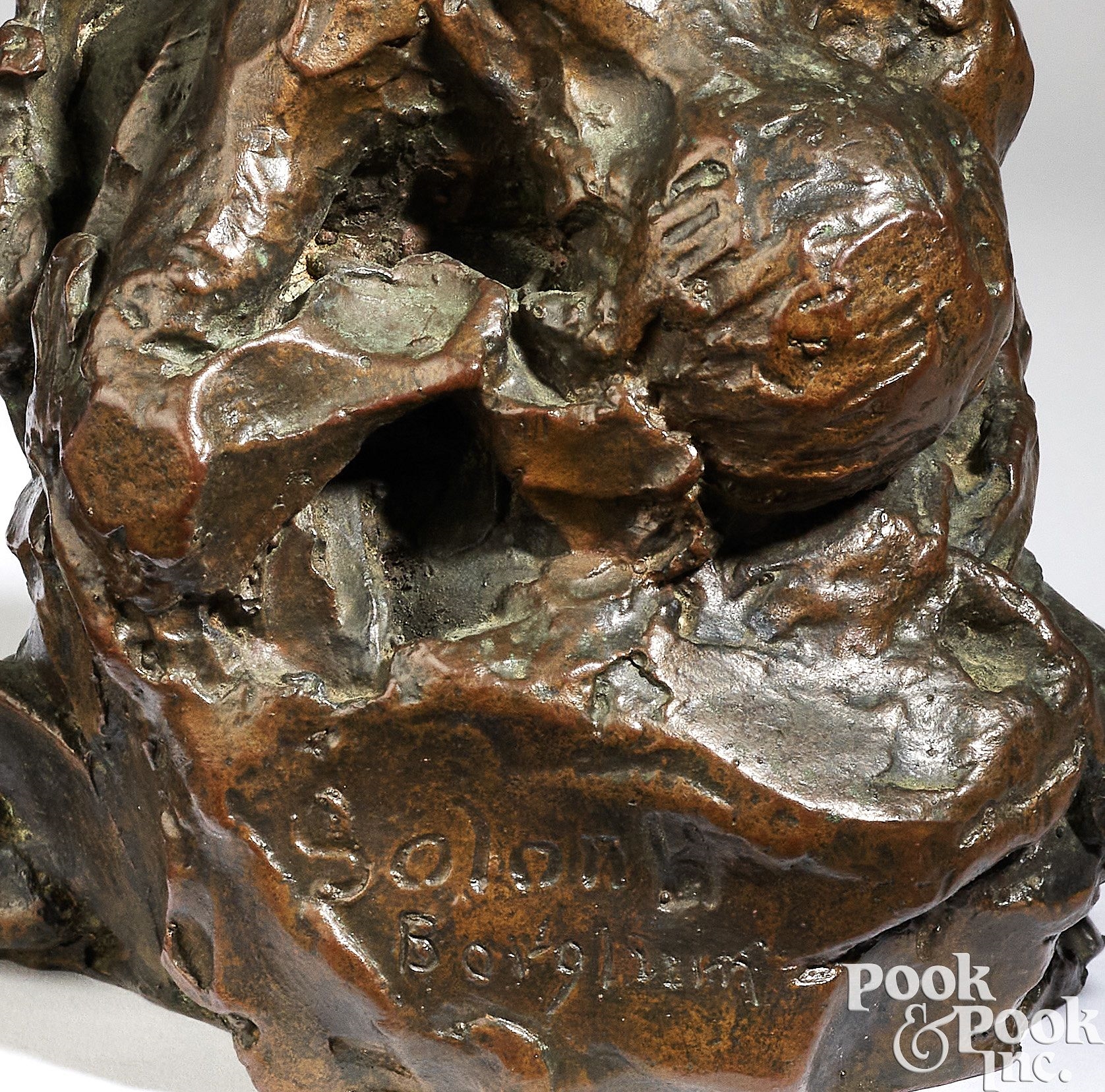 Solon Hannibal Borglum | Solon Borglum, bronze figure with blanket ...