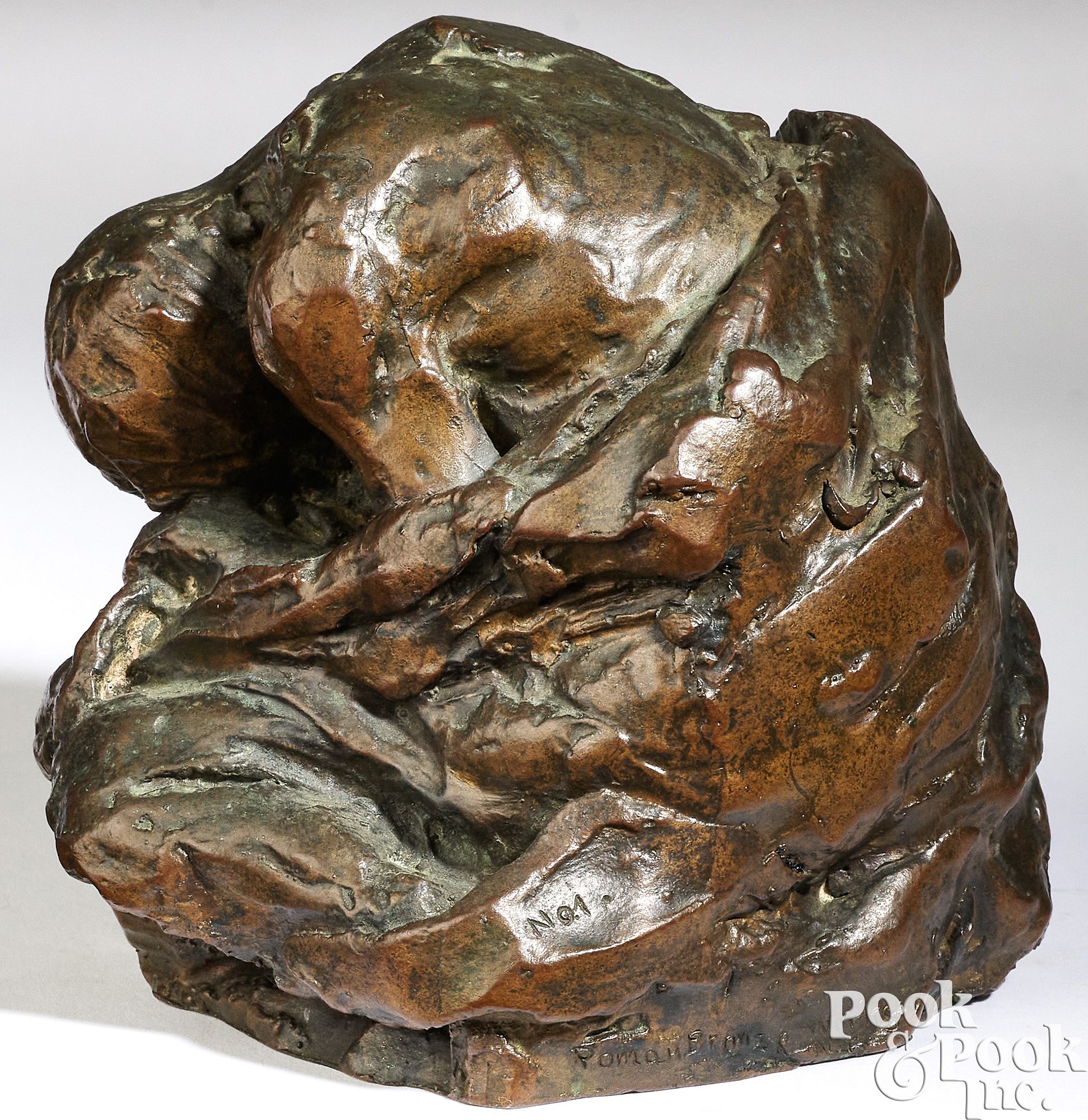 Solon Hannibal Borglum | Solon Borglum, bronze figure with blanket ...