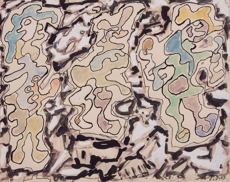 Jean Dubuffet | Trois Personnages (1963) | MutualArt