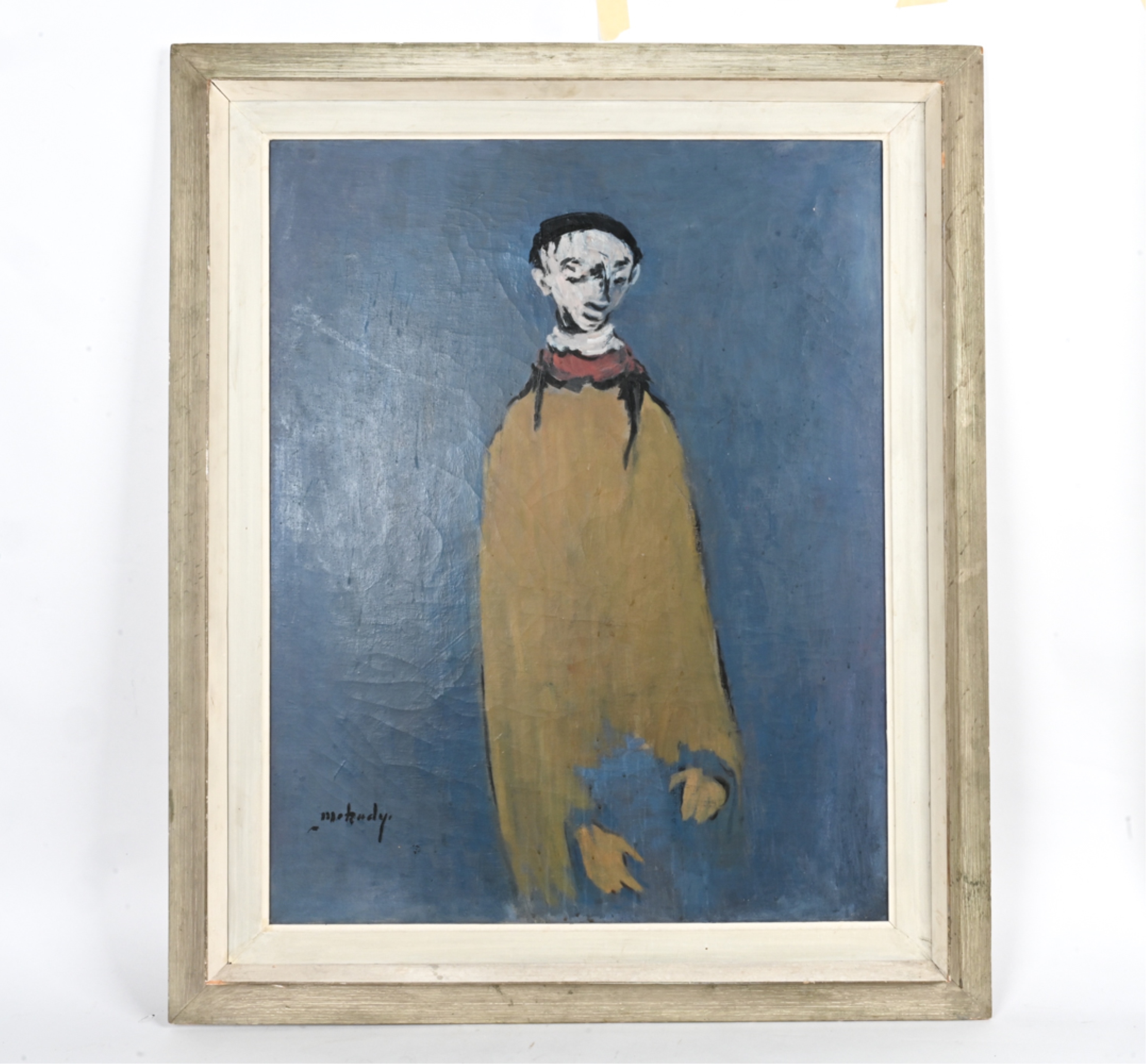 Moshe Mokady | Portrait of a man in yellow | MutualArt