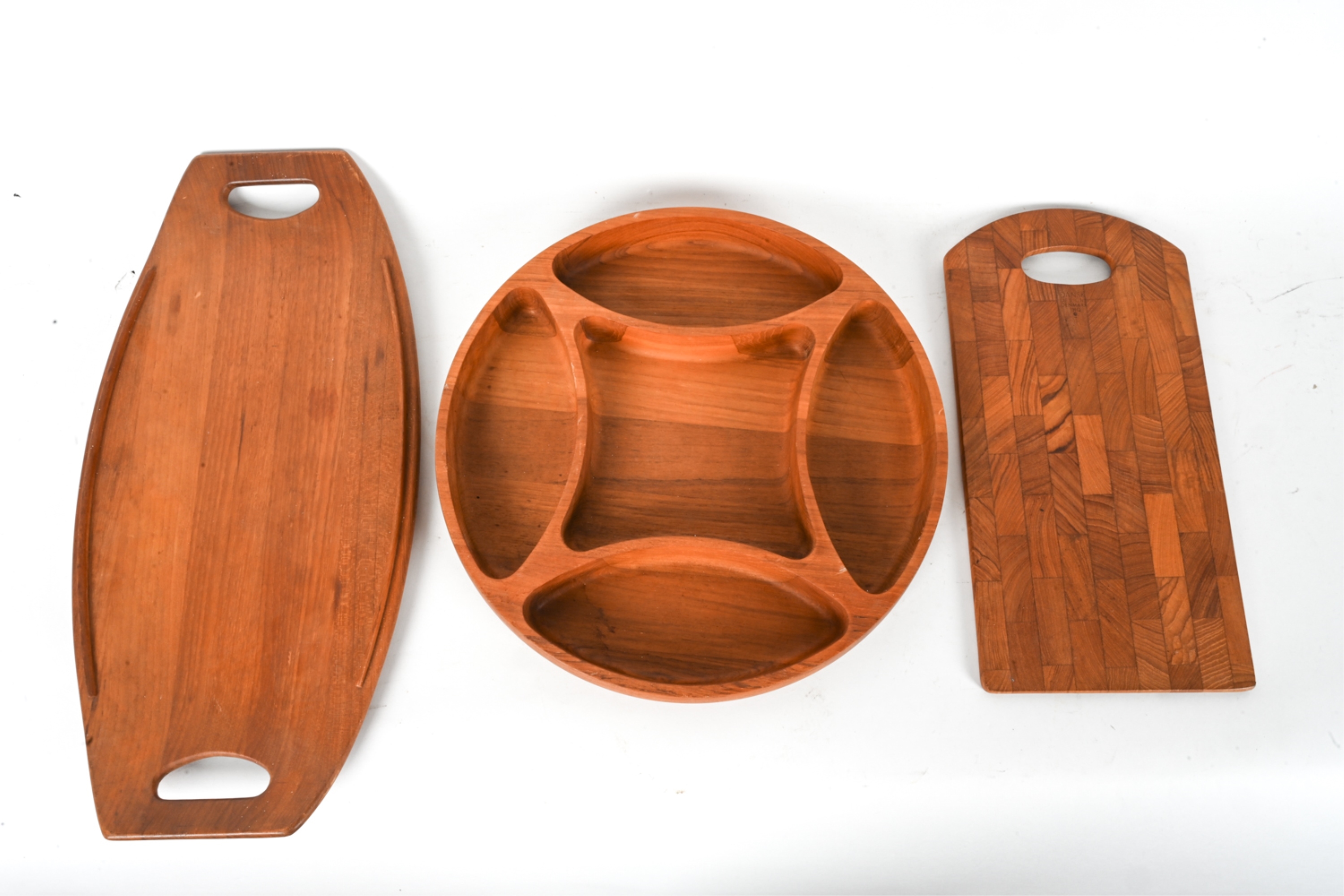 Dansk Designs | 3) DANSK DANISH TEAK SERVING TRAYS | MutualArt