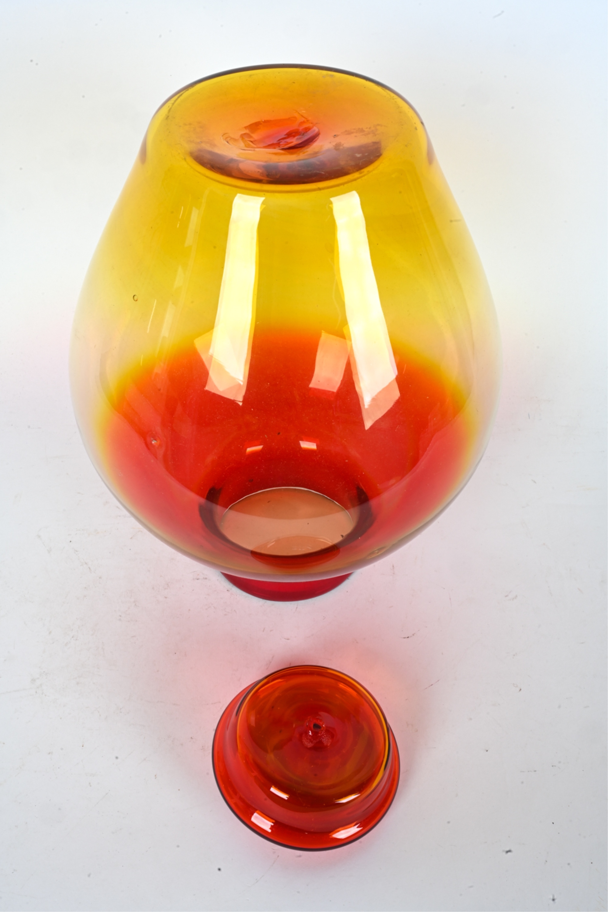 John Nickerson | JOHN NICKERSON BLENKO ART GLASS APOTHECARY JAR (Circa ...