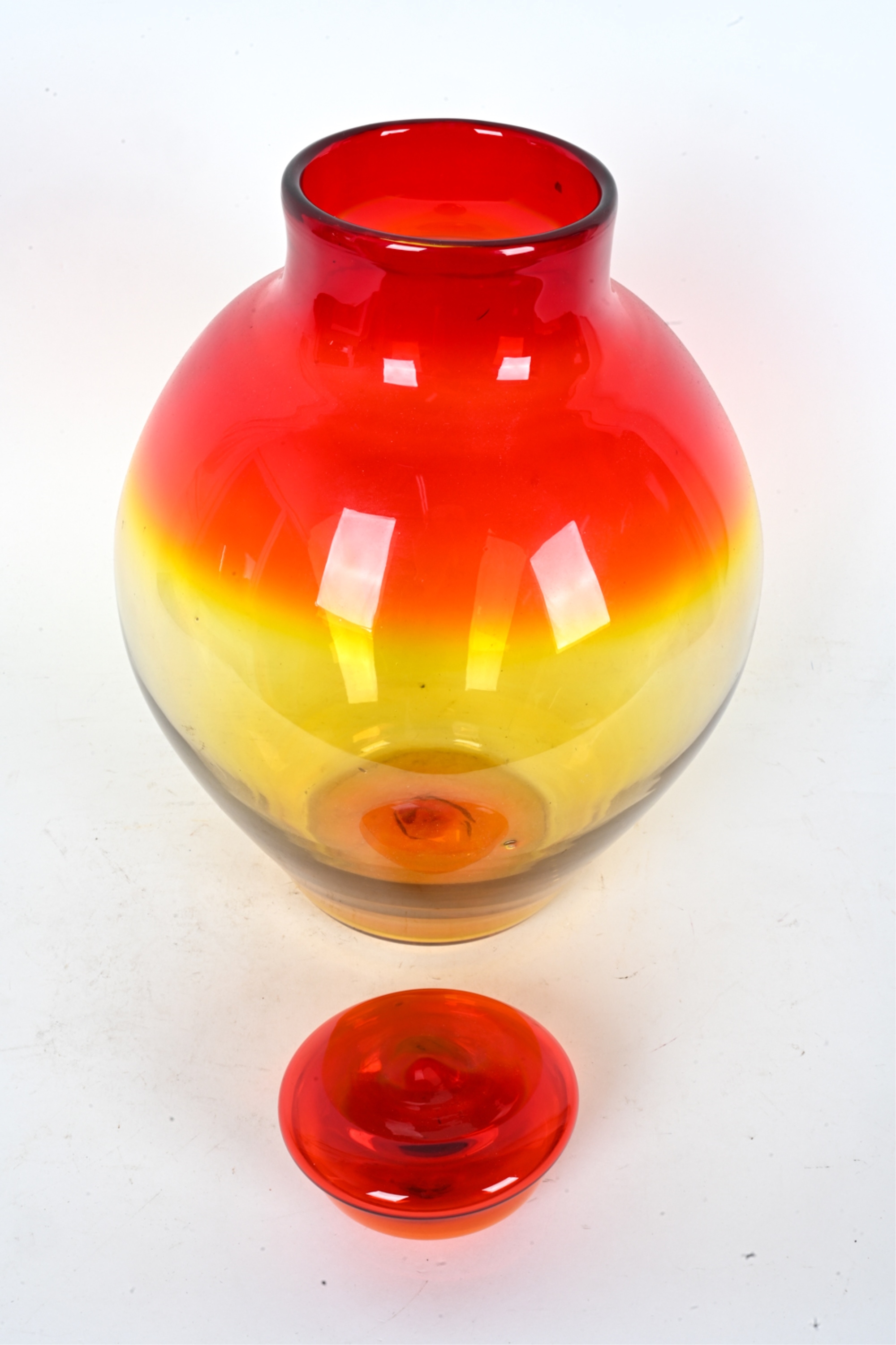 John Nickerson | JOHN NICKERSON BLENKO ART GLASS APOTHECARY JAR (Circa ...