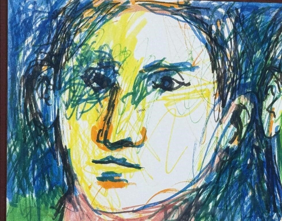 Herbert Richard Mears | HERB MEARS THREE HEADS INK ON CARTON | MutualArt