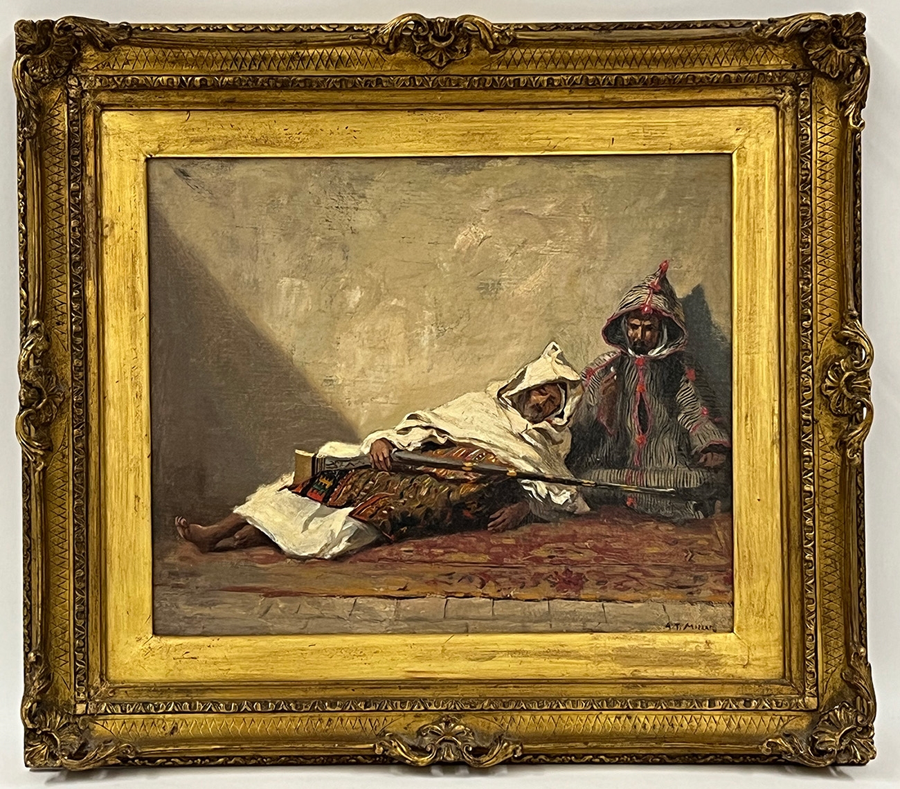 Addison Thomas Millar | Algerian men resting on carpet (1895) | MutualArt