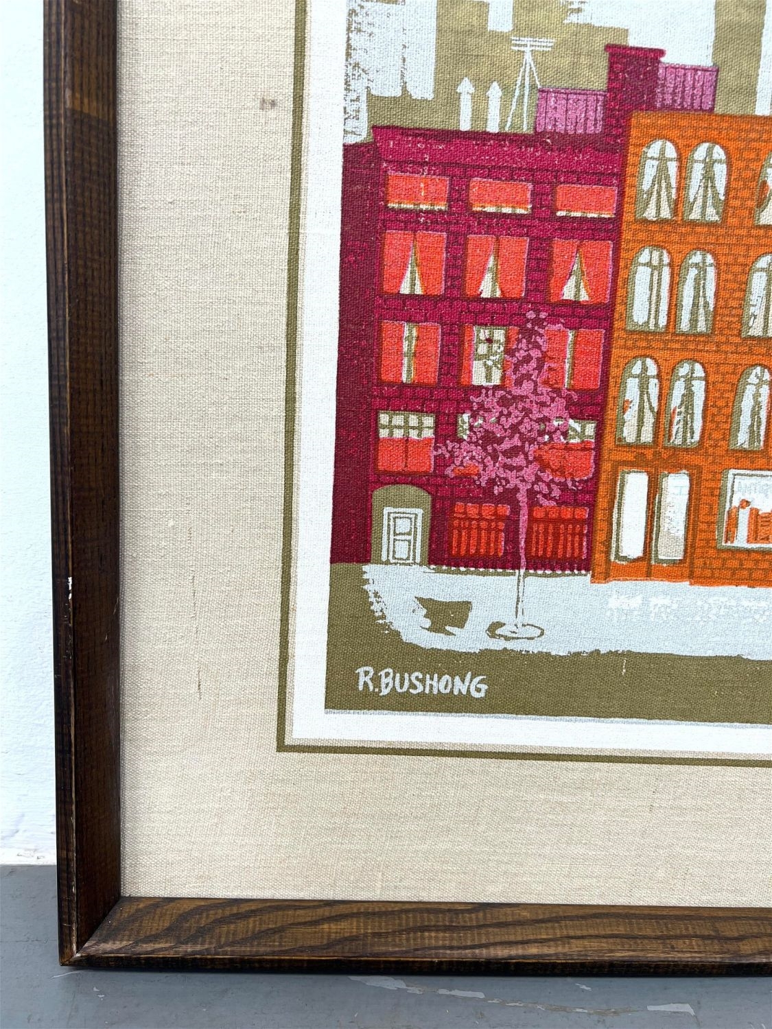 Robert Bushong | R BUSHONG Silkscreen Print of Buildings | MutualArt