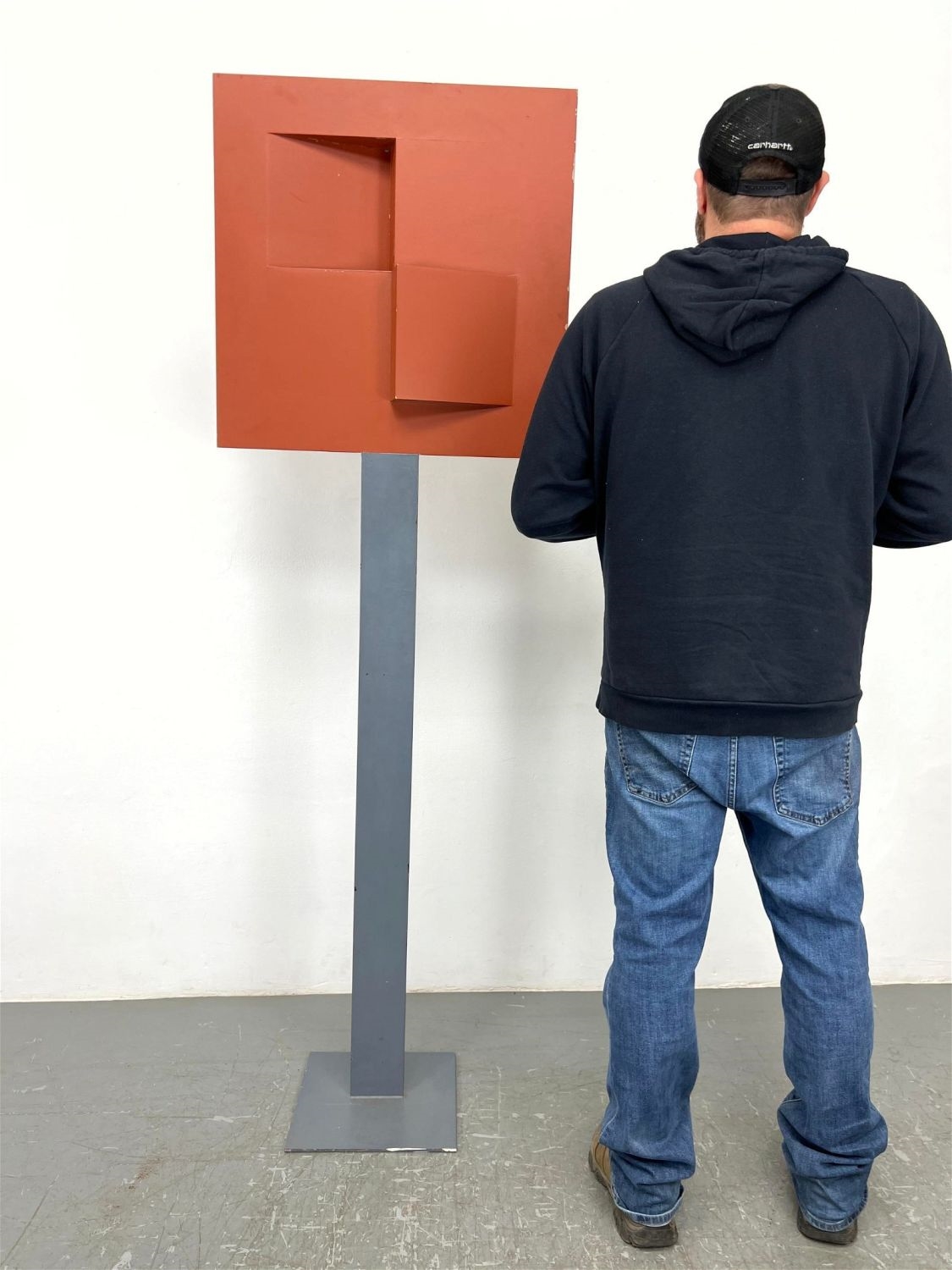 Gerald DiGiusto | Square sculptural form with raised and relief squares ...